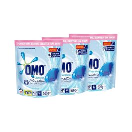 3 x Omo Sensitive Laundry Detergent Liquid Pods 20 pack